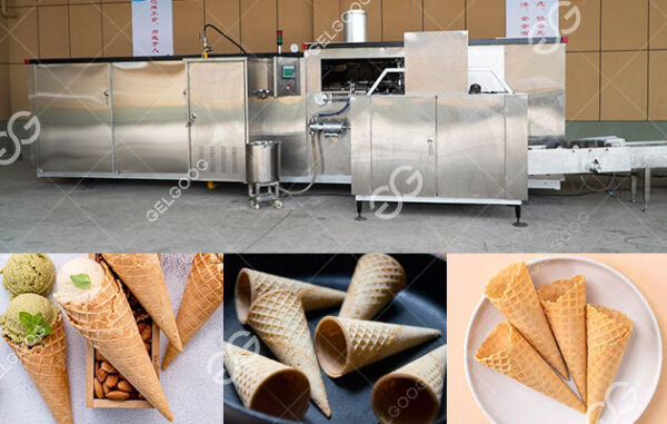 Fully Automatic Ice Cream Cone Making Machine 3000-7500PCS/H